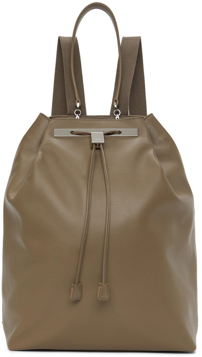 The Row Taupe Calfskin Backpack The Row
