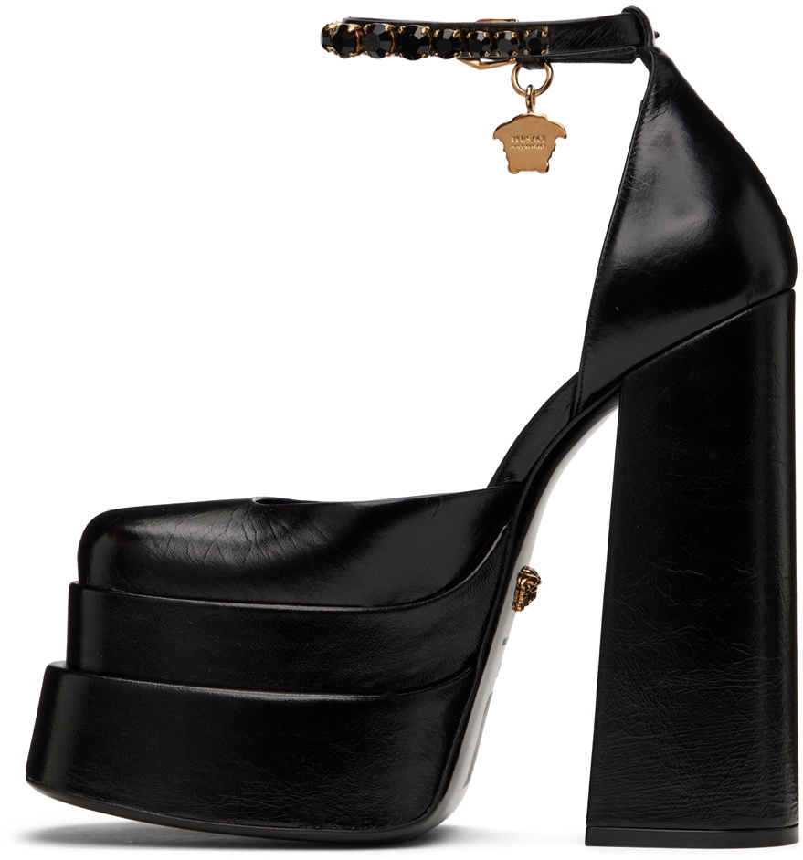 Versace Black Aevitas Platform Heels Versace