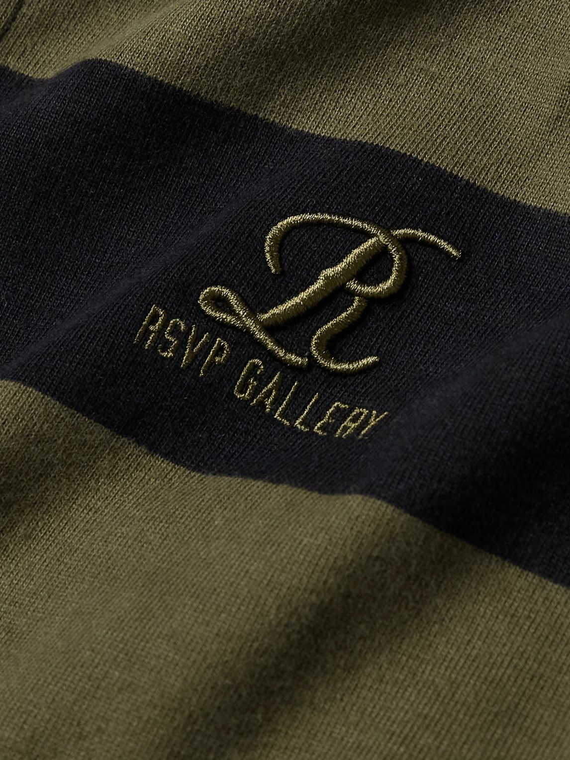 AGOLDE - RSVP Logo-Embroidered Striped Cotton Rugby Shirt - Green AGOLDE