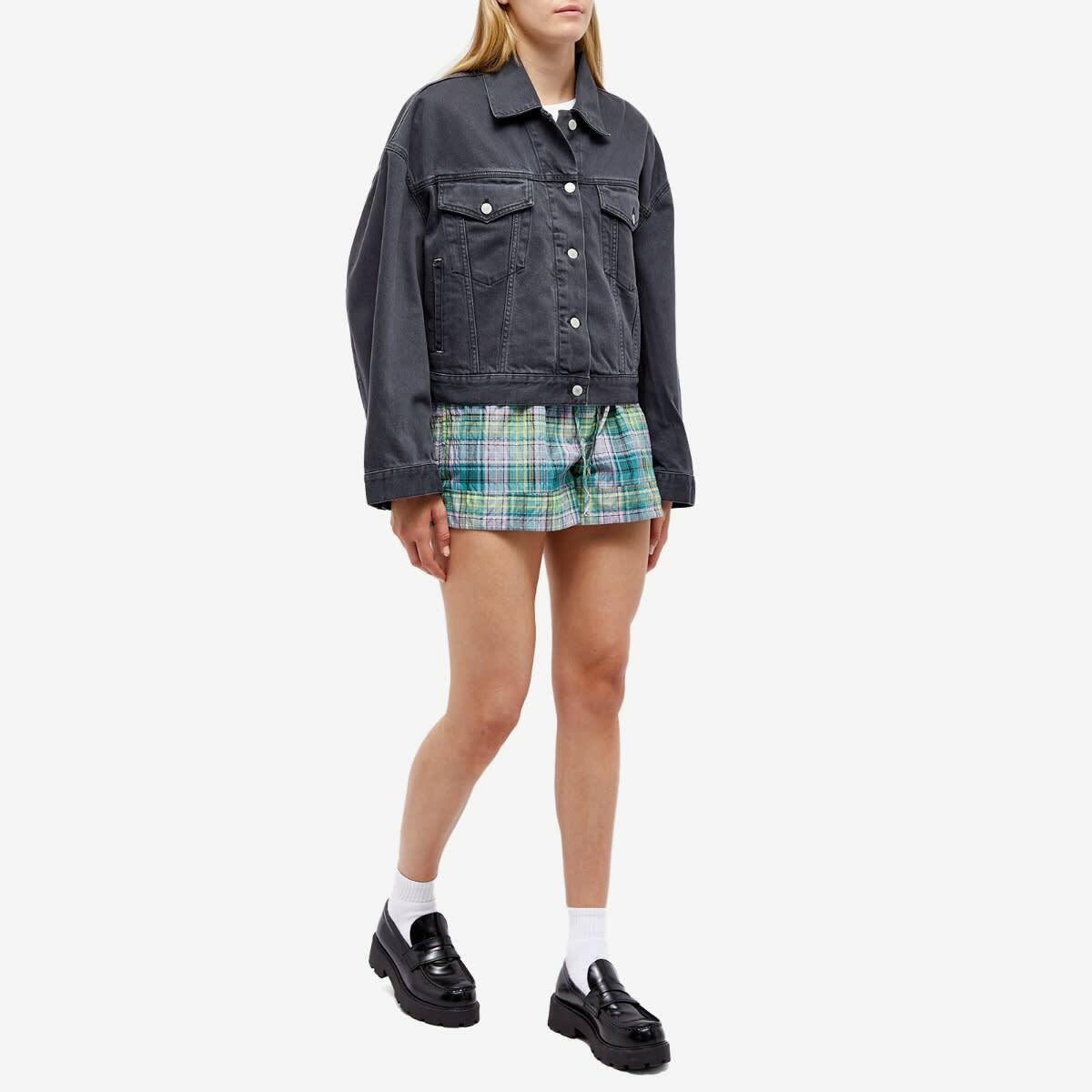 Acne Studios Women's Morris Cropped Faded Black Denim Jacket in Dark ...