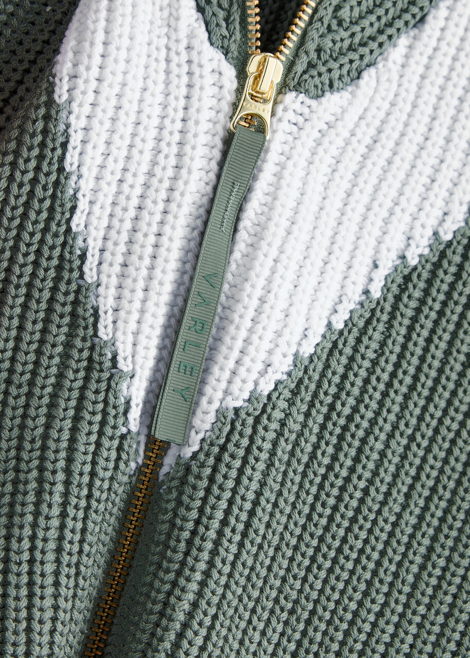 Varley Ada Knitted Cotton Jacket Sage Varley
