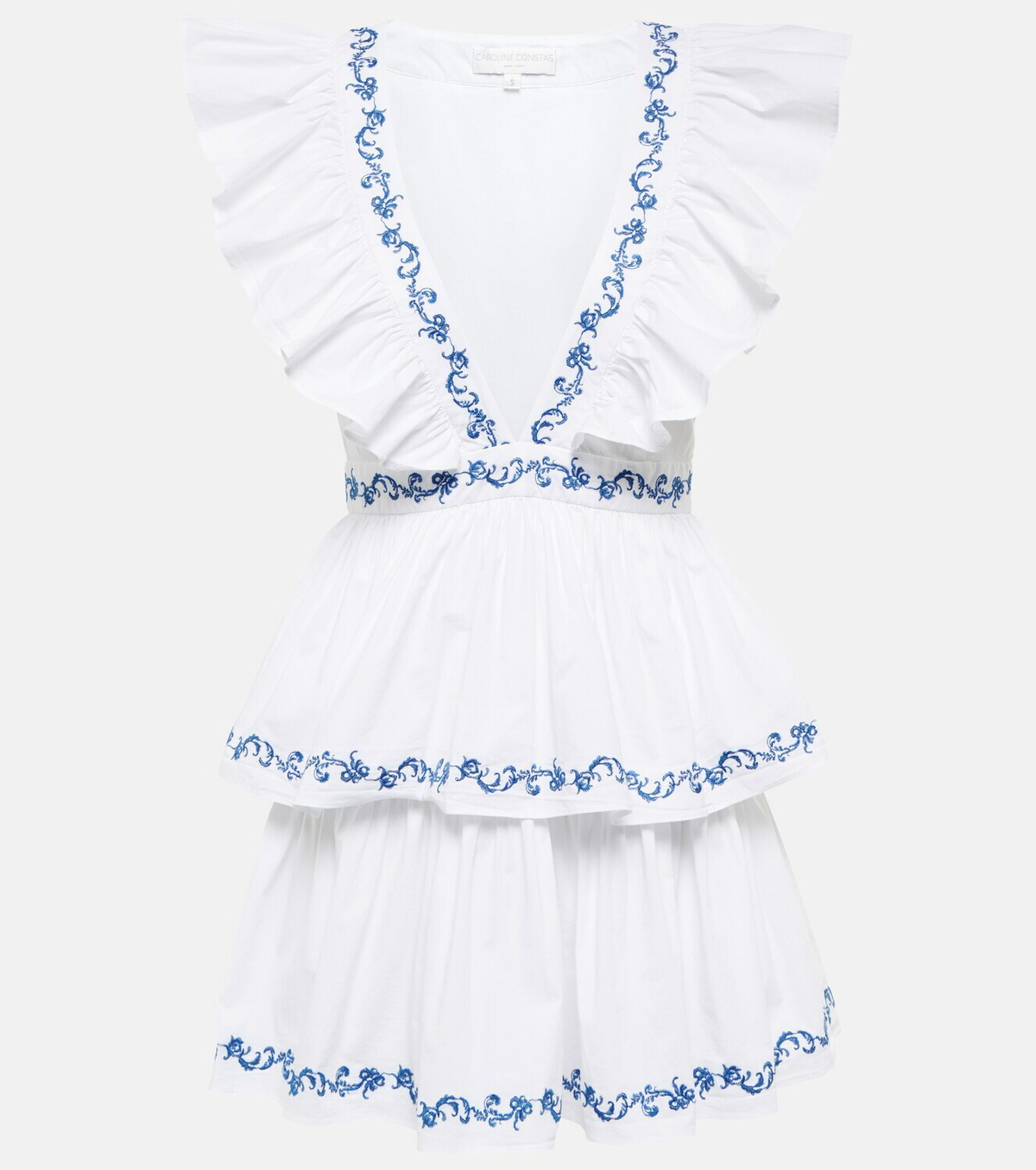 Caroline Constas Miranda embroidered minidress Caroline Constas