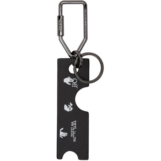 Off-White Black Logo Label Keychain Off-White