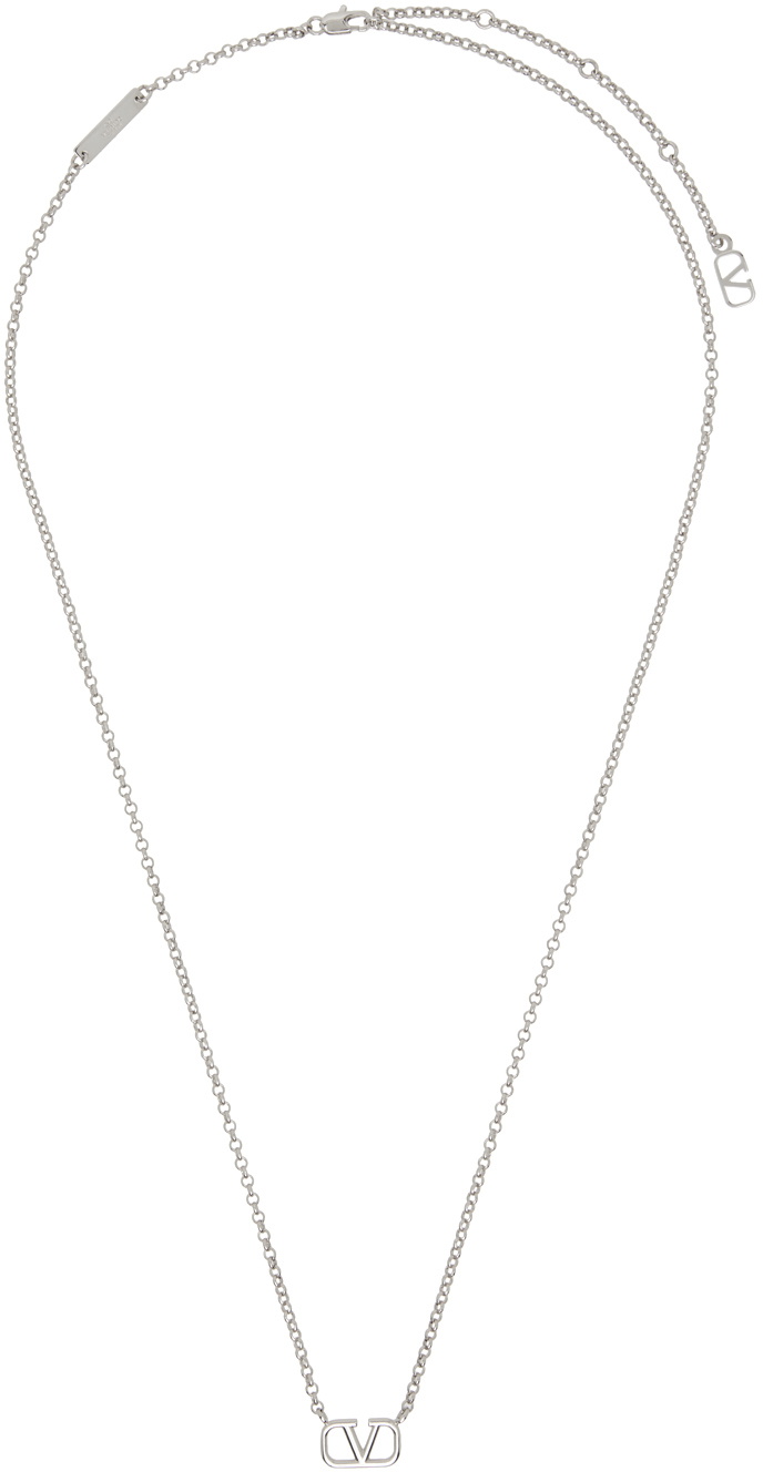 Valentino Garavani Silver VLogo Signature Necklace Valentino Garavani