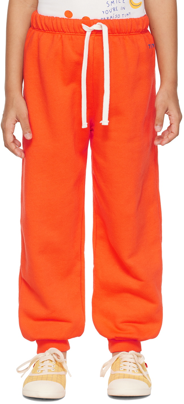 TINYCOTTONS Kids Orange 'Tiny' Lounge Pants TINYCOTTONS