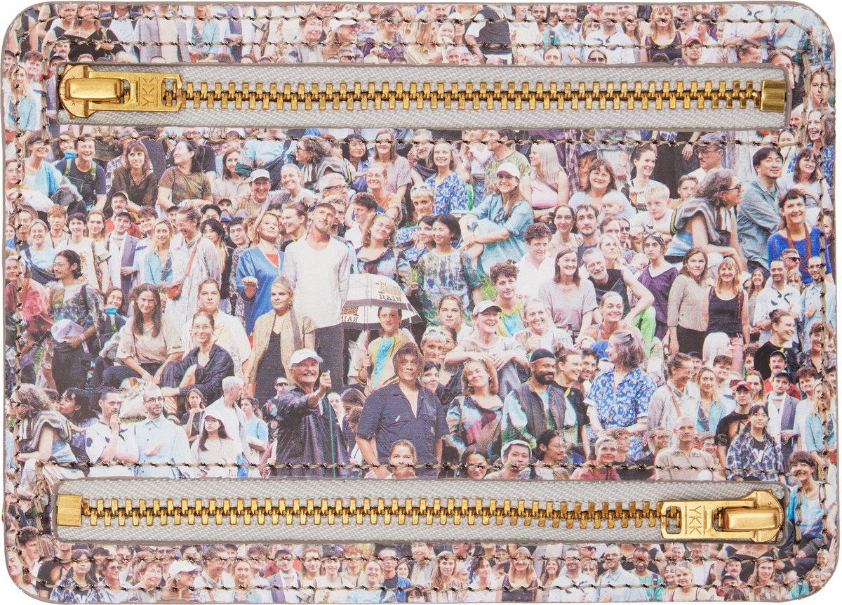 Bless Multicolor Small Faces Print BC 4 Zipper Wallet Bless