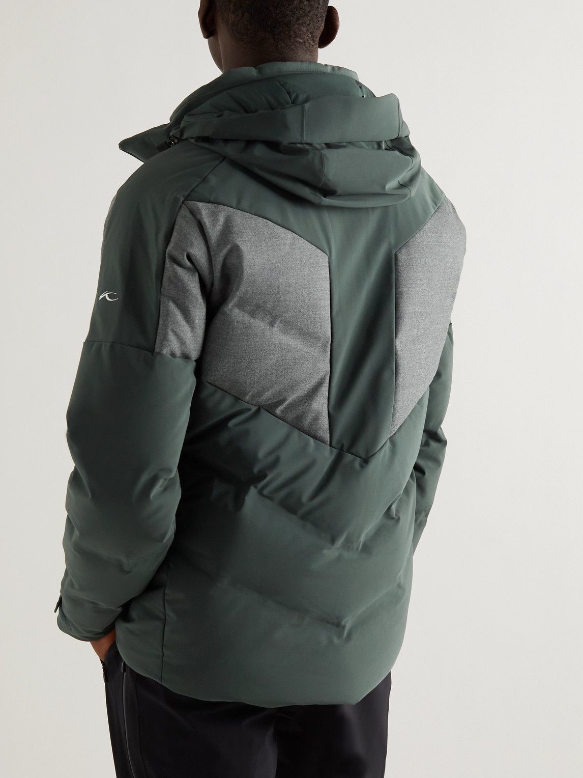 Kjus - Torrent Stretch Wool Twill-Panelled Hooded Down Ski Jacket ...