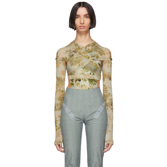 Charlotte Knowles Ssense Exclusive Yellow Check Anti Cross Over Blouse