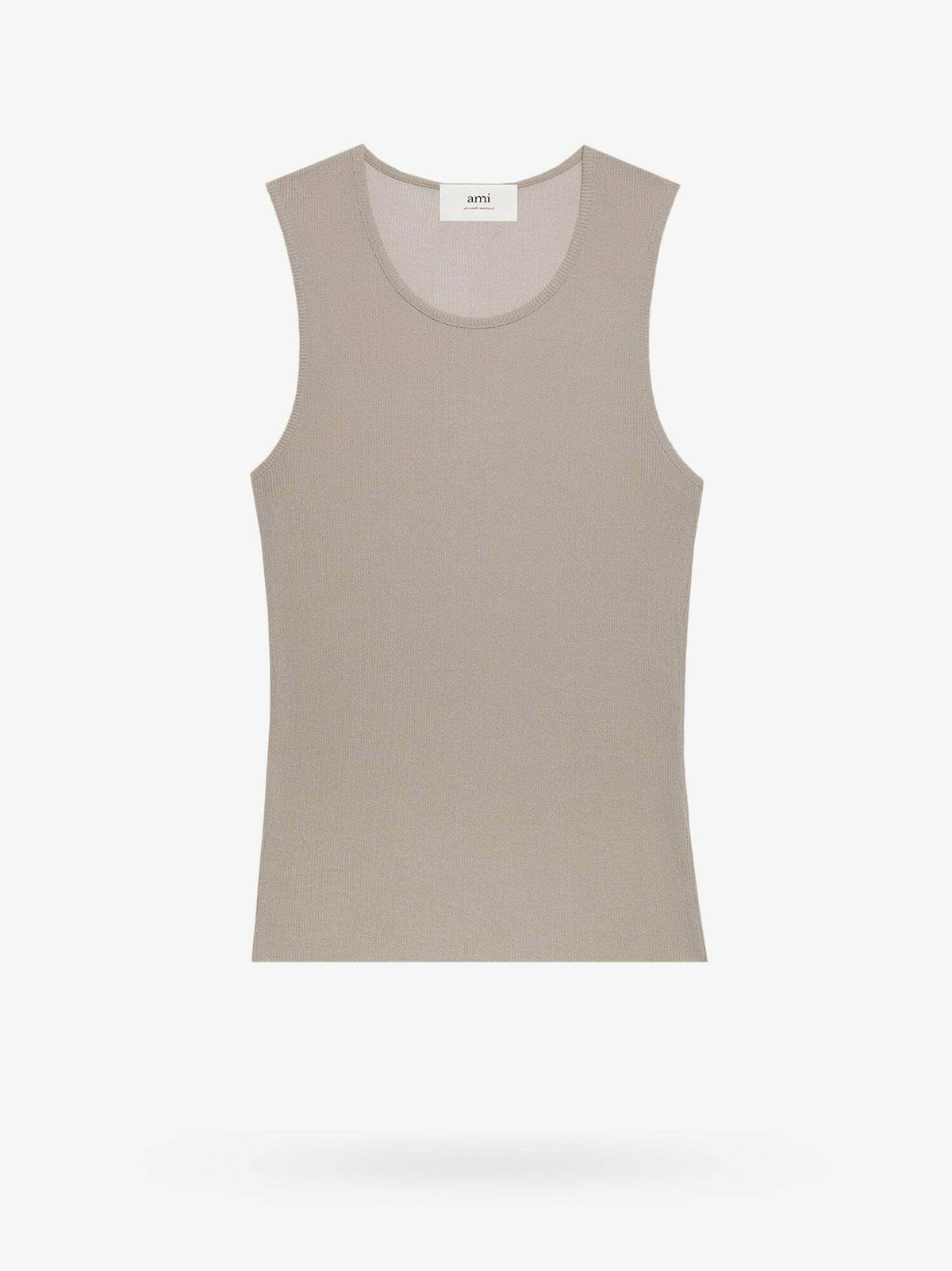 Ami Paris Tank Top Beige Mens AMI