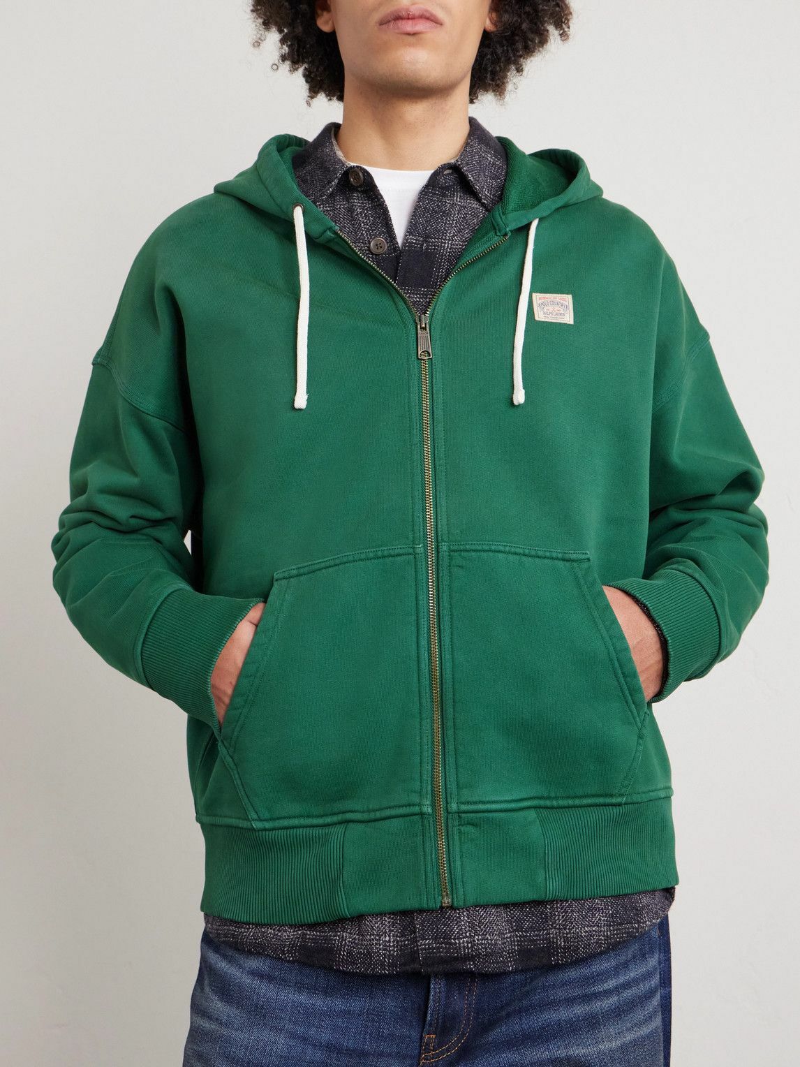 Polo Ralph Lauren - Cotton-Jersey Zip-Up Hoodie - Green Polo Ralph Lauren