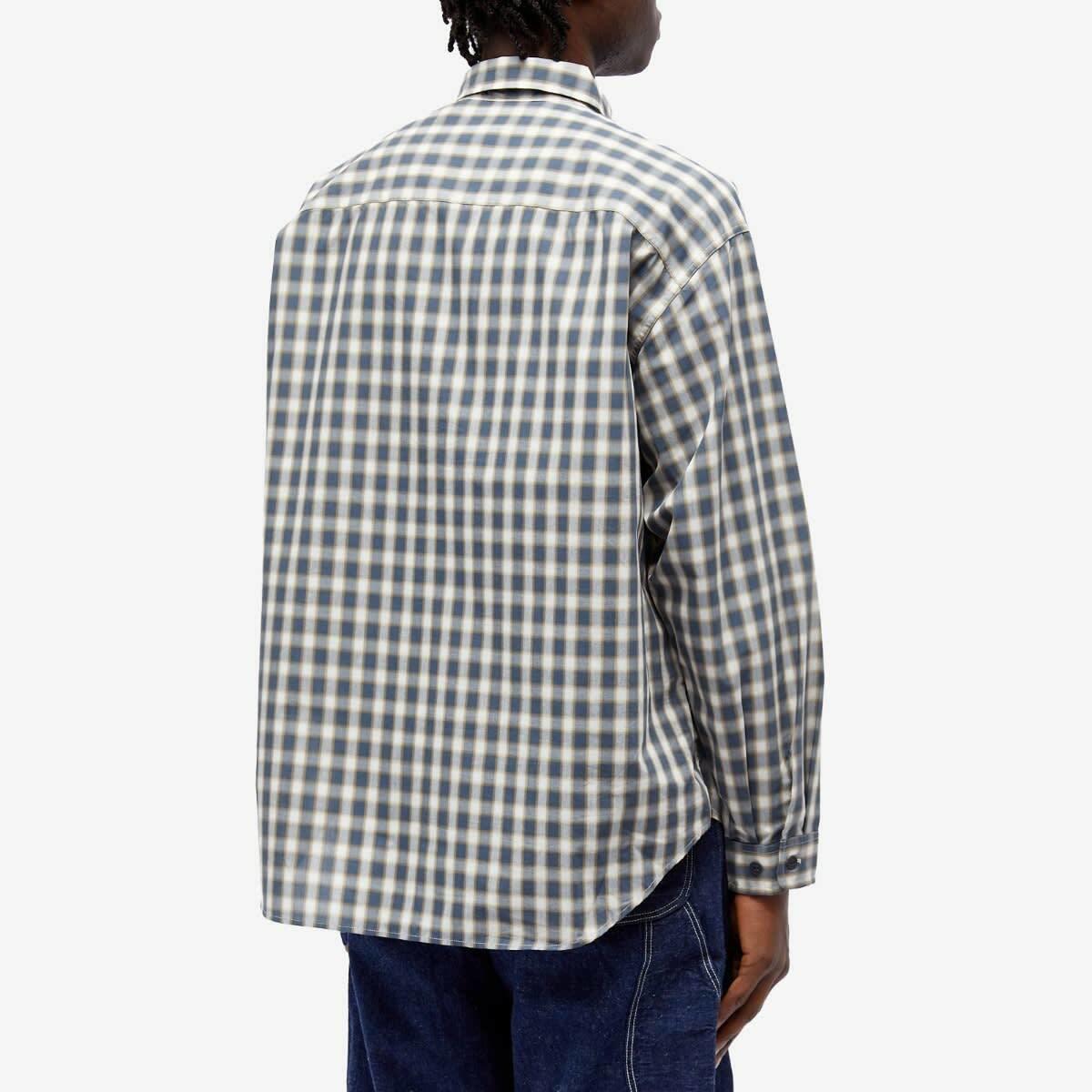 Danton Men's Check Overshirt in Yellow/Charcoal Danton