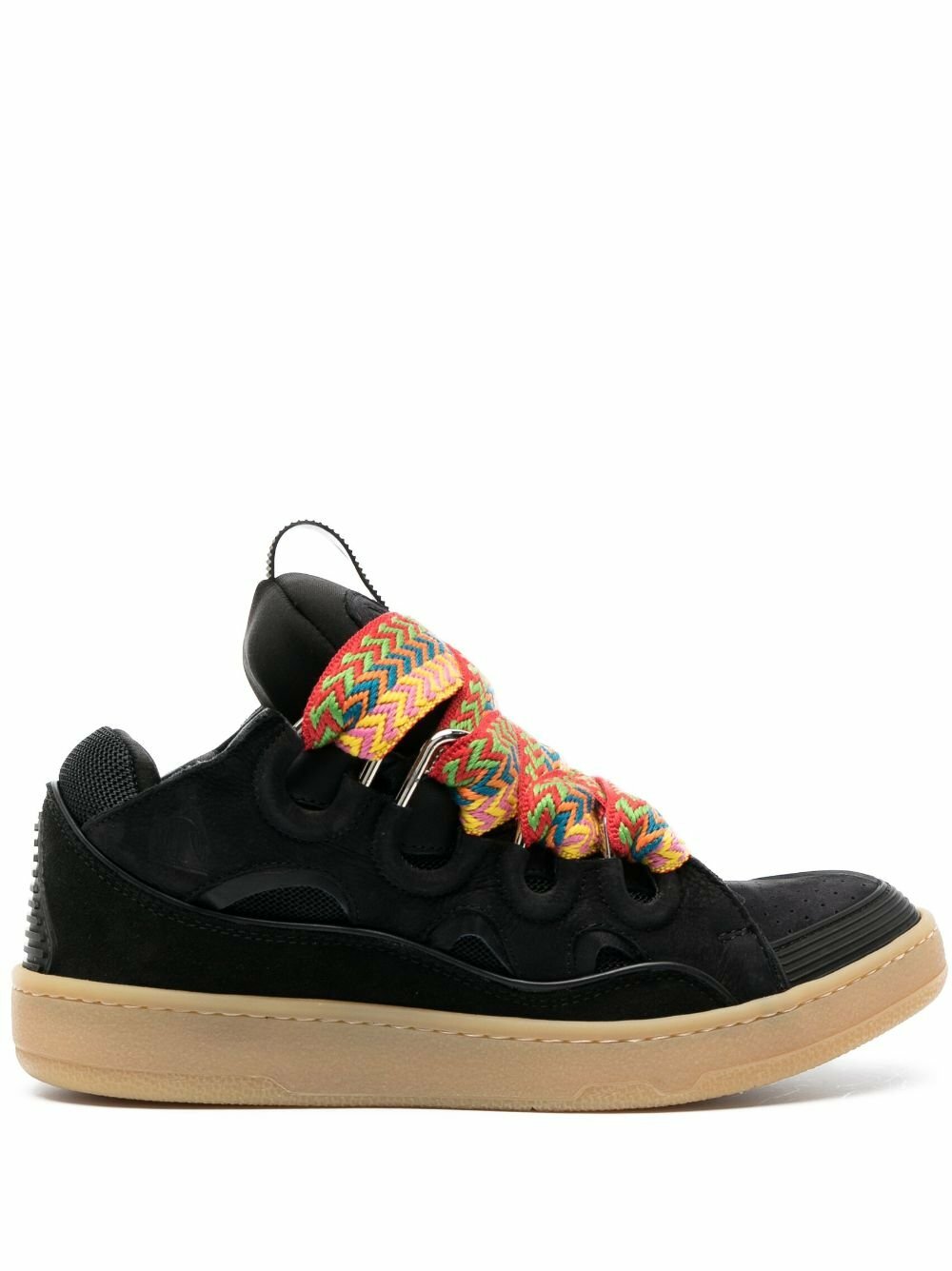Lanvin Black Curb Suede Sneakers Lanvin
