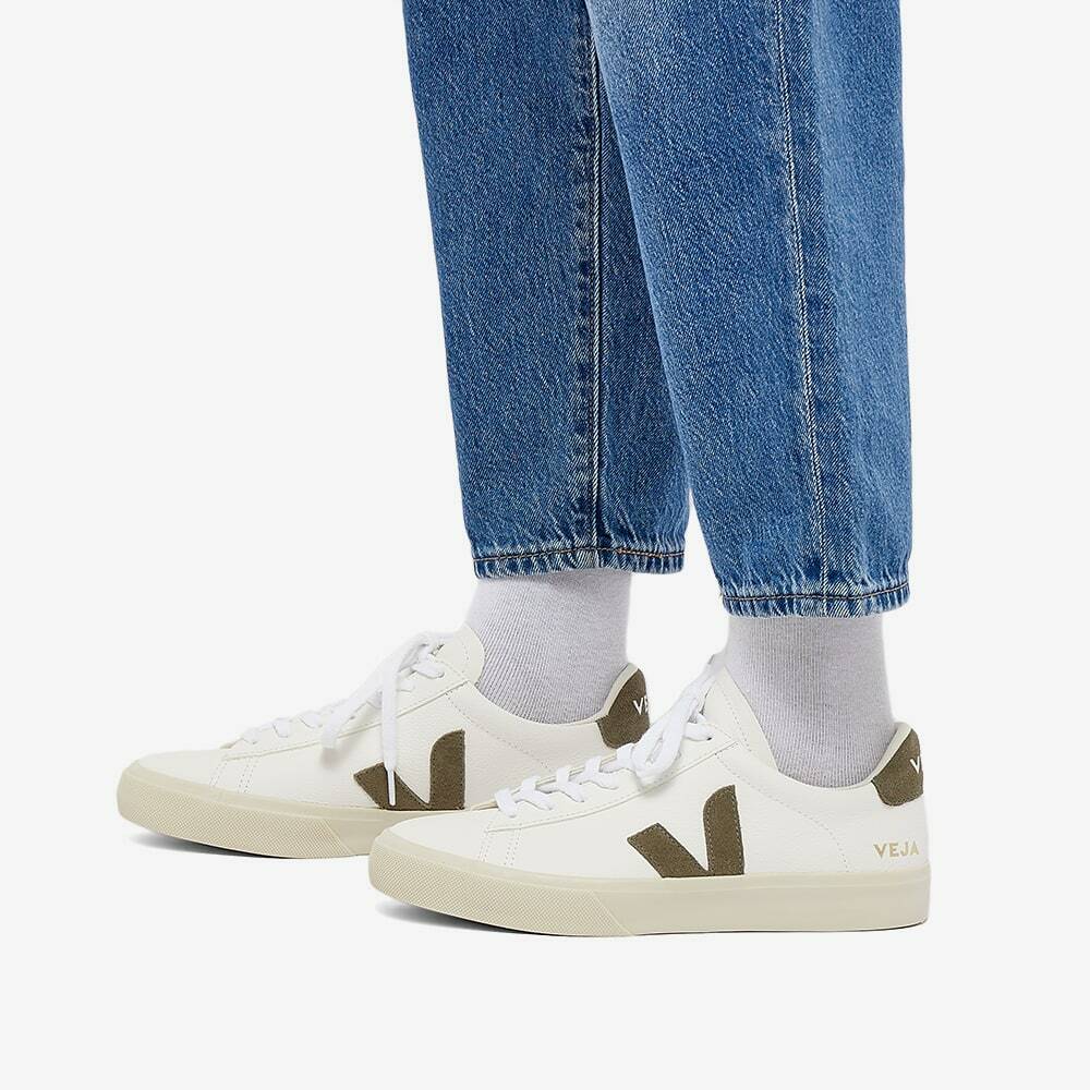 Veja Womens Women's Campo Sneakers in White/Khaki VEJA