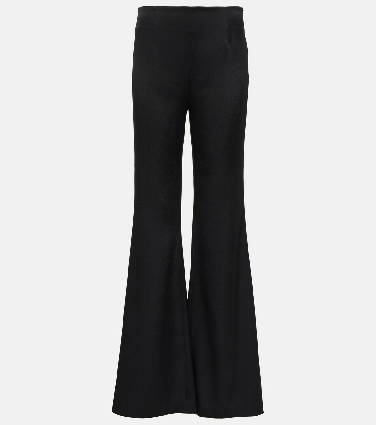 Galvan High-rise flared satin pants Galvan