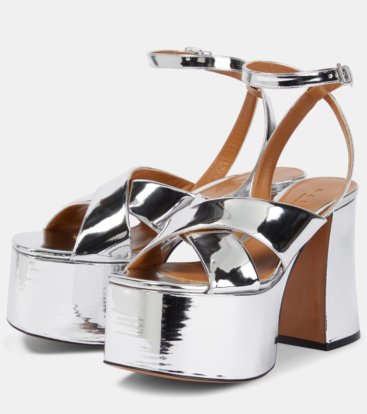 Marni Mirrored leather platform sandals Marni