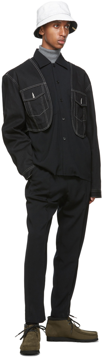 NEEDLES Black Doeskin Warm Up Track Pants Needles