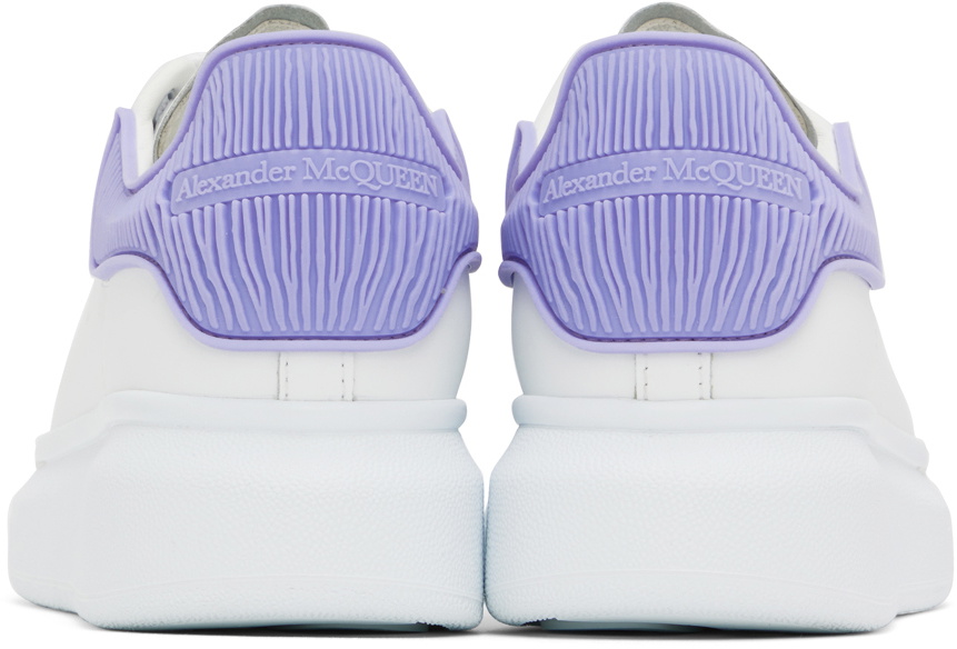 Alexander McQueen White & Purple Oversized Sneakers Alexander McQueen