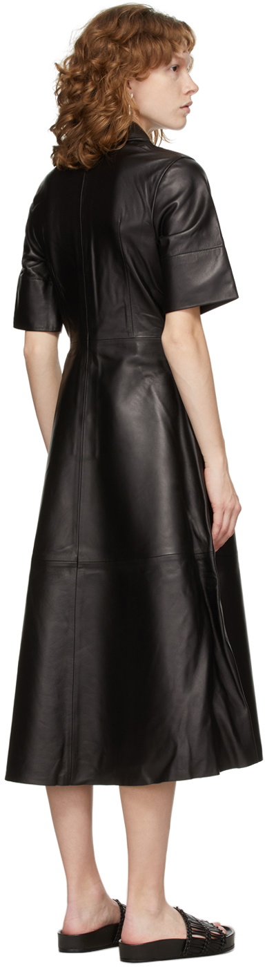 CO Black Leather Placket Dress CO