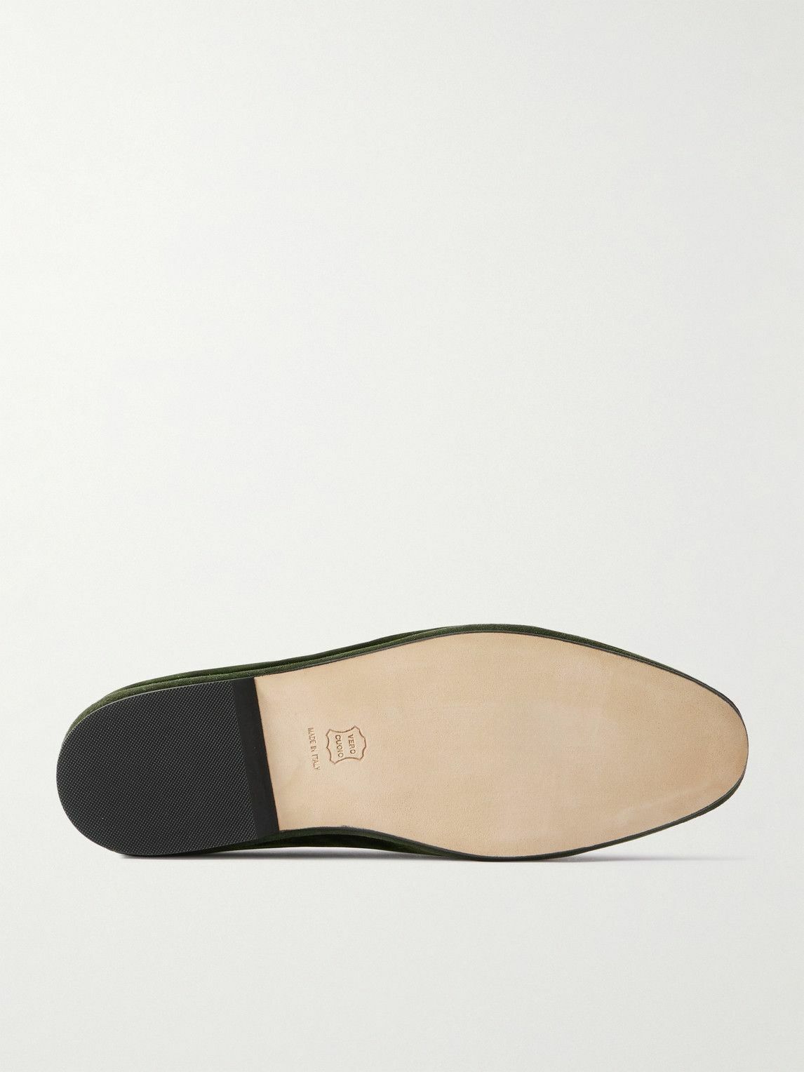 Rubinacci - Marphy Leather-Trimmed Bow-Embellished Velvet Loafers ...