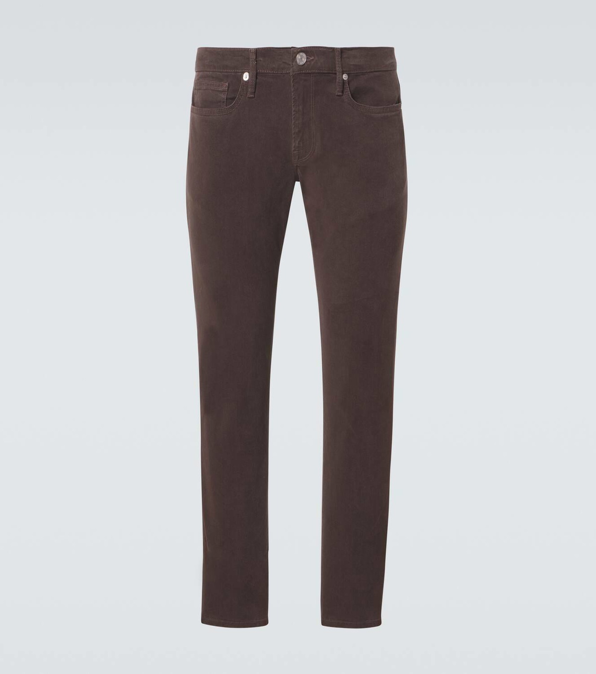 Frame Mid-rise twill slim pants Frame Denim