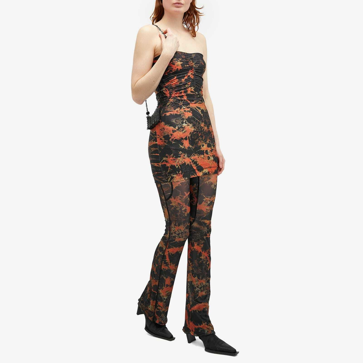 KNWLS Women's Skinn Dress in Acid Flame KNWLS