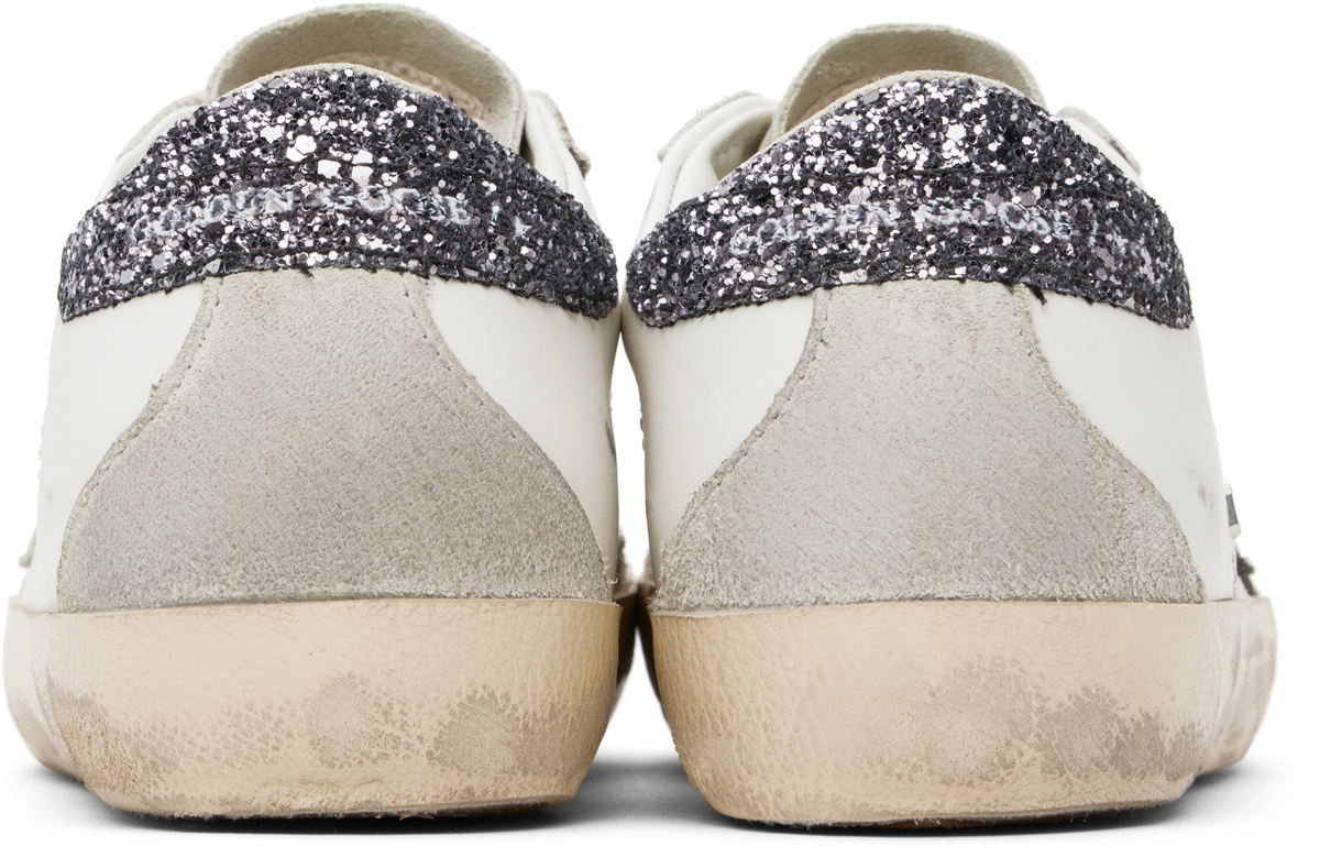 Golden Goose White & Gray Super-Star Sneakers Golden Goose Deluxe Brand