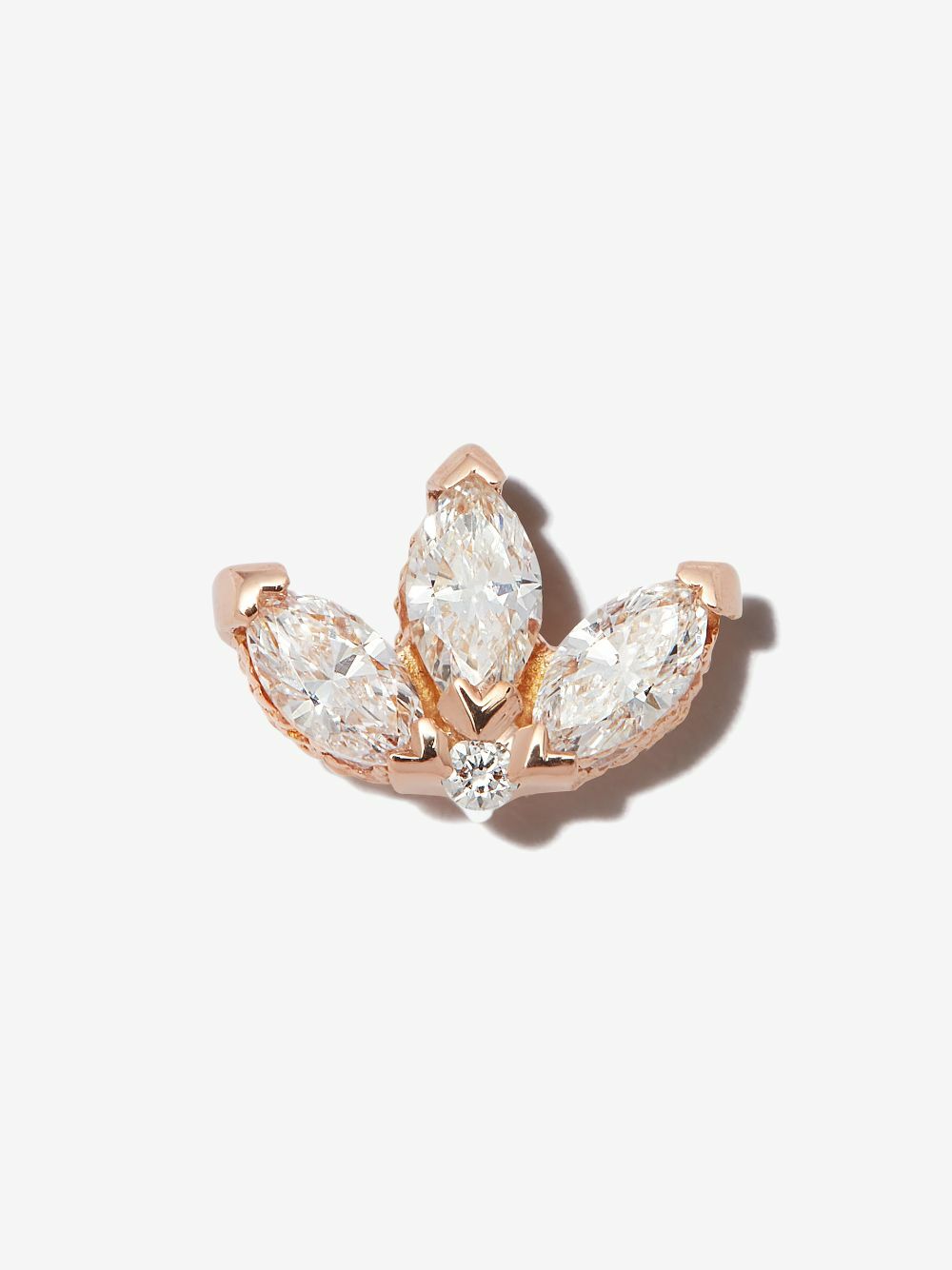 MARIA TASH 18K Rose Gold Lotus Diamond Earring Maria Tash
