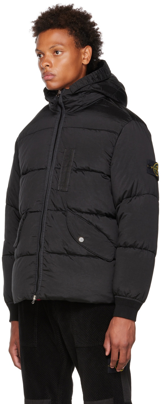 Stone Island Black Quilted Down Jacket Stone Island