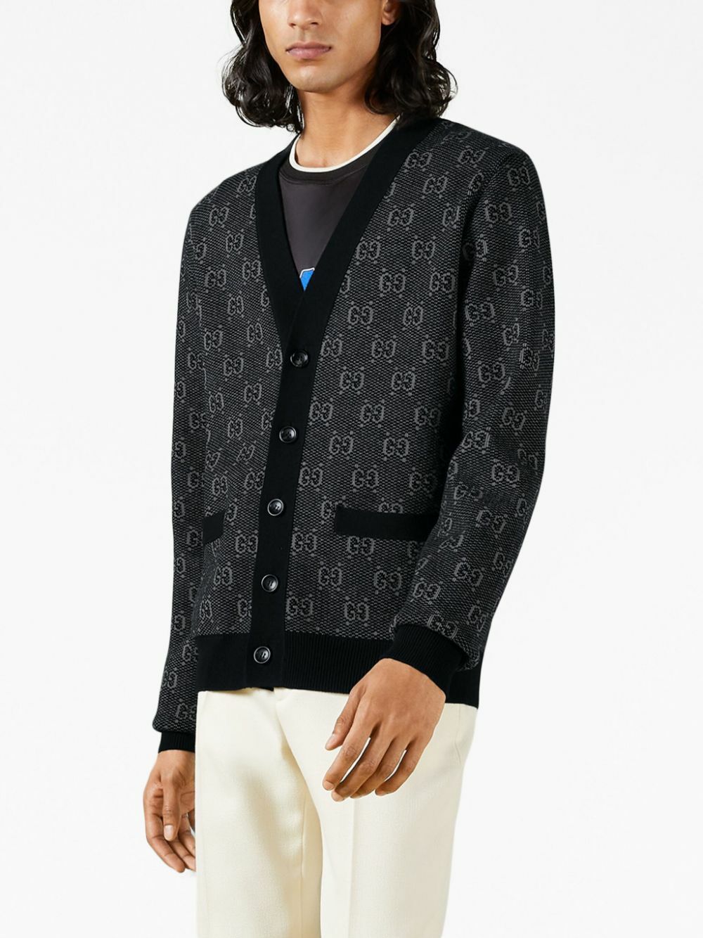 GUCCI - Gg Wool Cardigan Gucci
