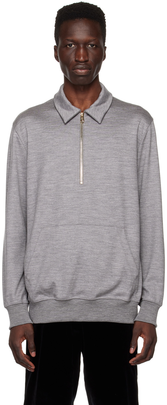 Paul Smith Gray Signature Stripe Seam Polo Paul Smith