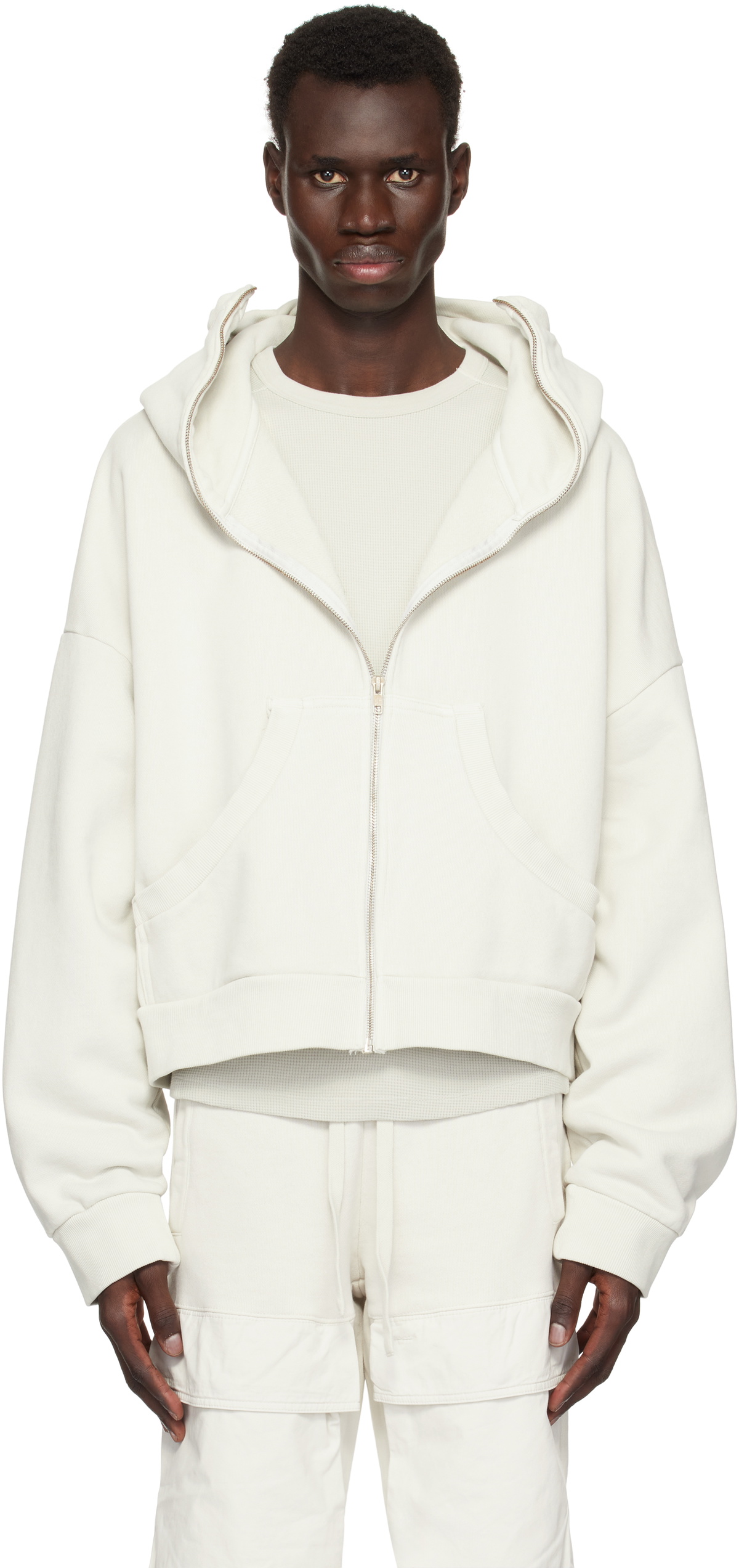 Entire Studios Off-White Full Zip Hoodie Entire Studios