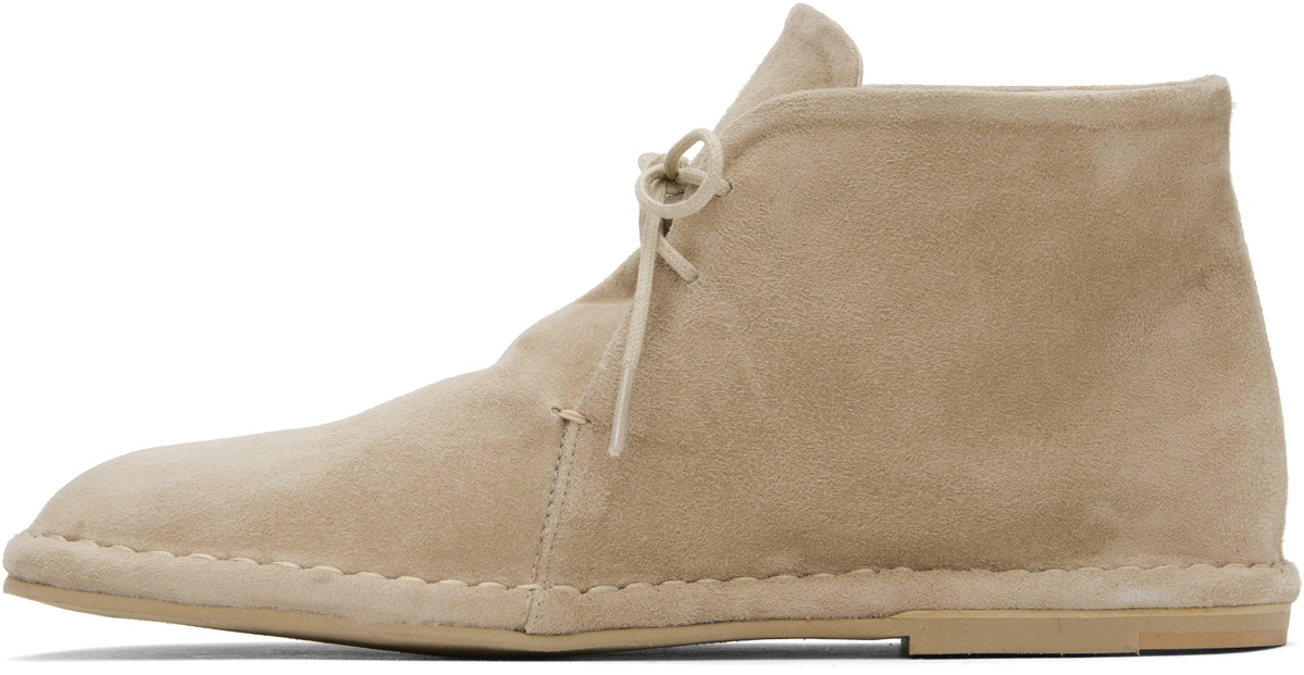 AMOMENTO Beige Suede Desert Boots AMOMENTO