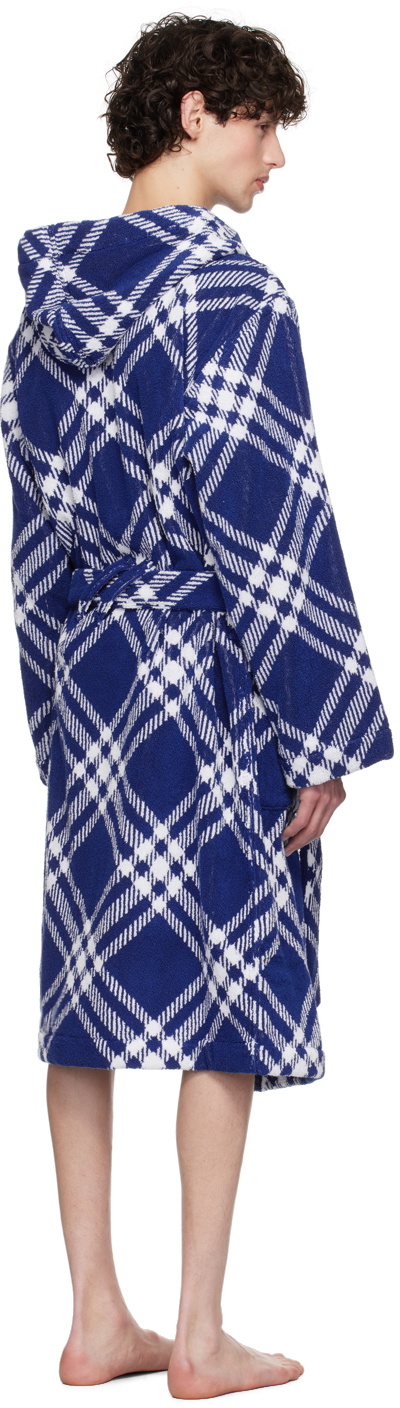 Burberry Blue Hooded Robe Burberry