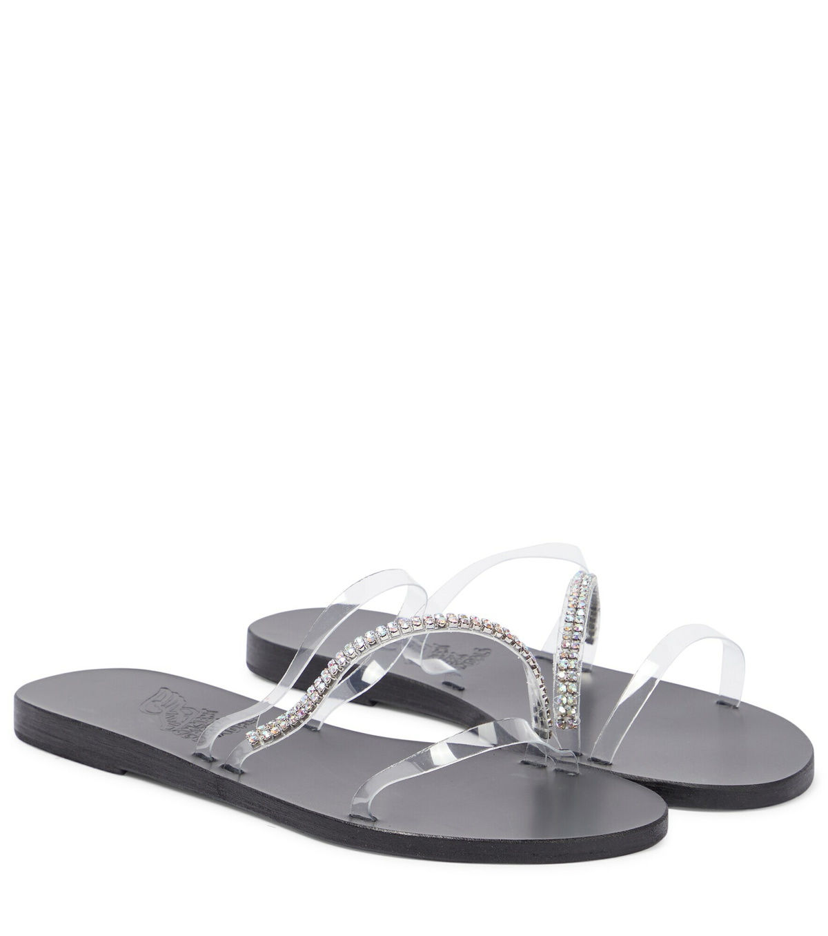 Ancient Greek Sandals - Polytimi crystal-embellished PVC sandals ...