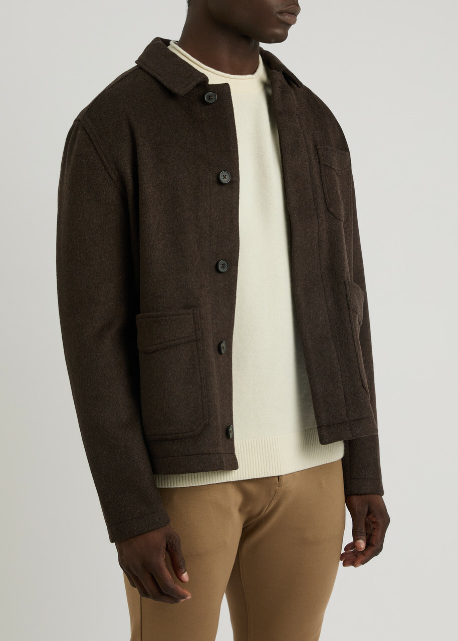 Paige Chancery Wool-blend Jacket Brown Paige