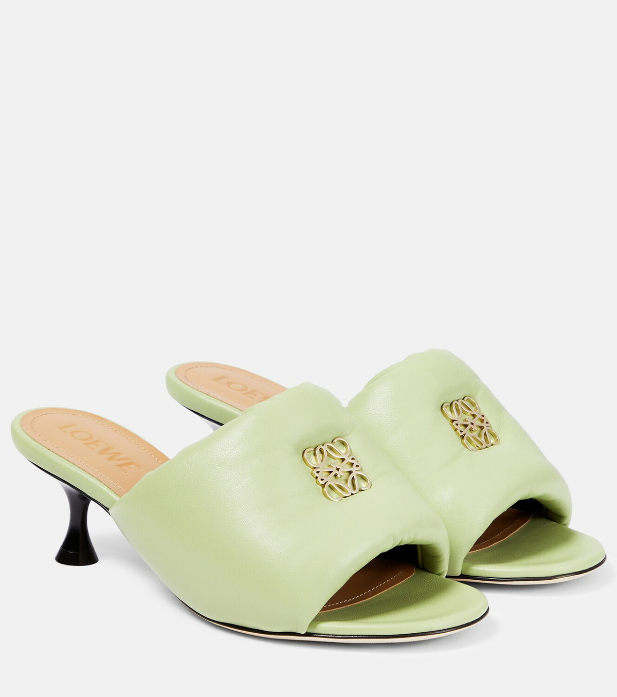 Loewe - Anagram padded leather mules Loewe