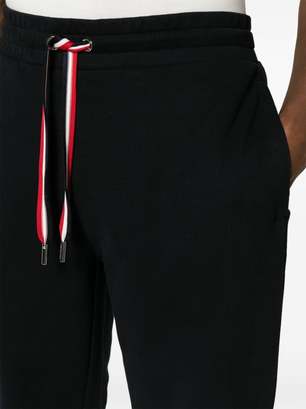 Moncler Blue Tricolour Accent Cotton Track Pants Moncler