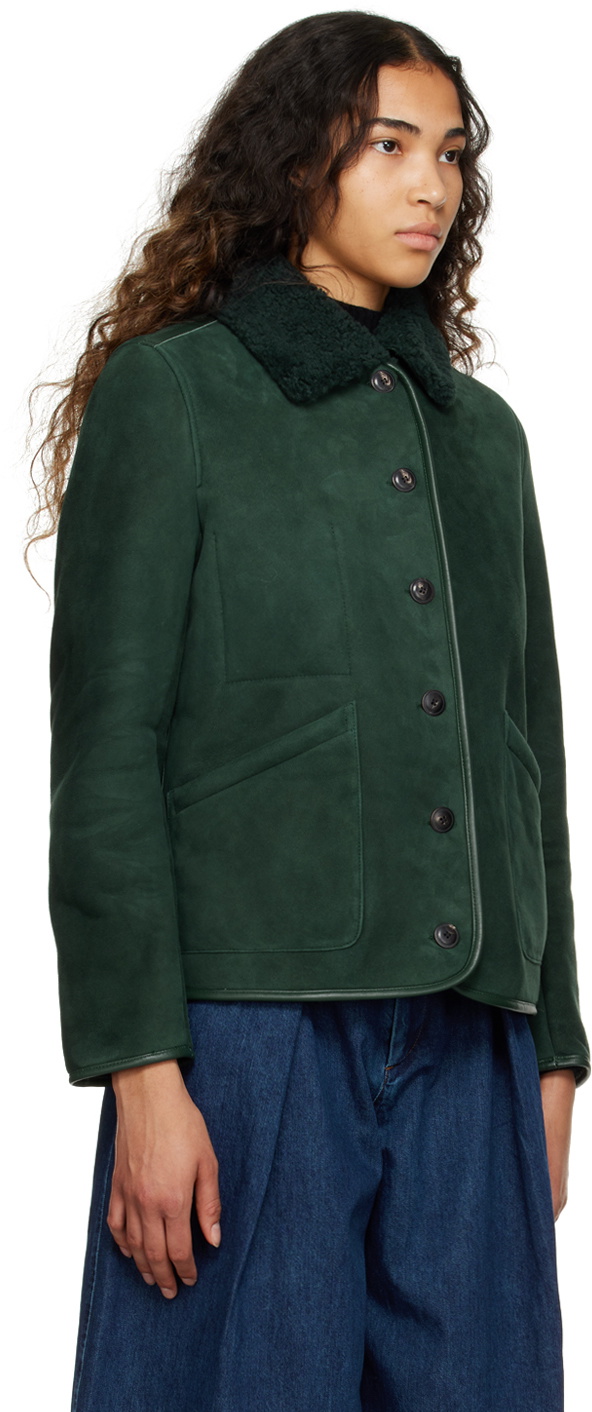 YMC Green Brainticket MK2 Leather Jacket YMC