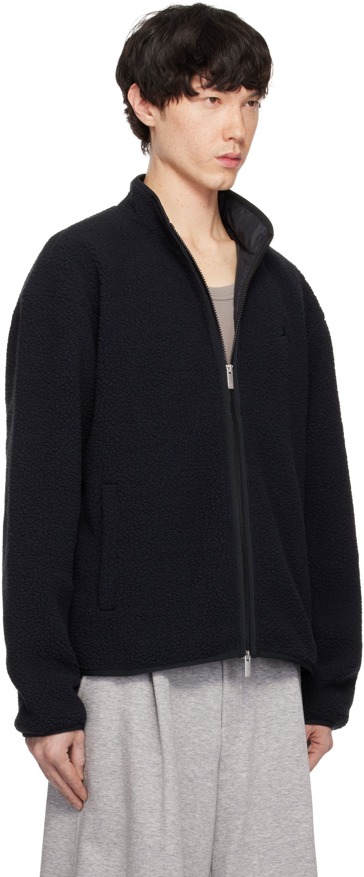 Nike Jordan Black Jordan Flight High-Pile Fleece Jacket Nike Jordan Brand