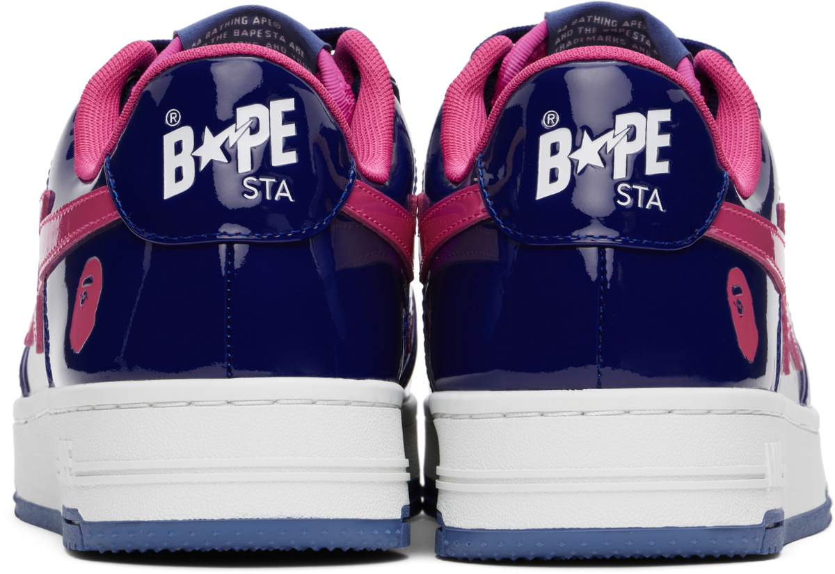 BAPE Navy & Pink BAPE STA #1 Sneakers A Bathing Ape