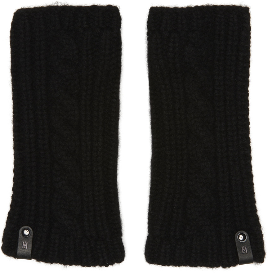 Mackage Black Cashmere Calida Fingerless Gloves Mackage