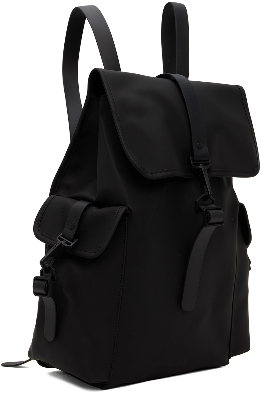 RAINS Black Rucksack Cargo Backpack Rains