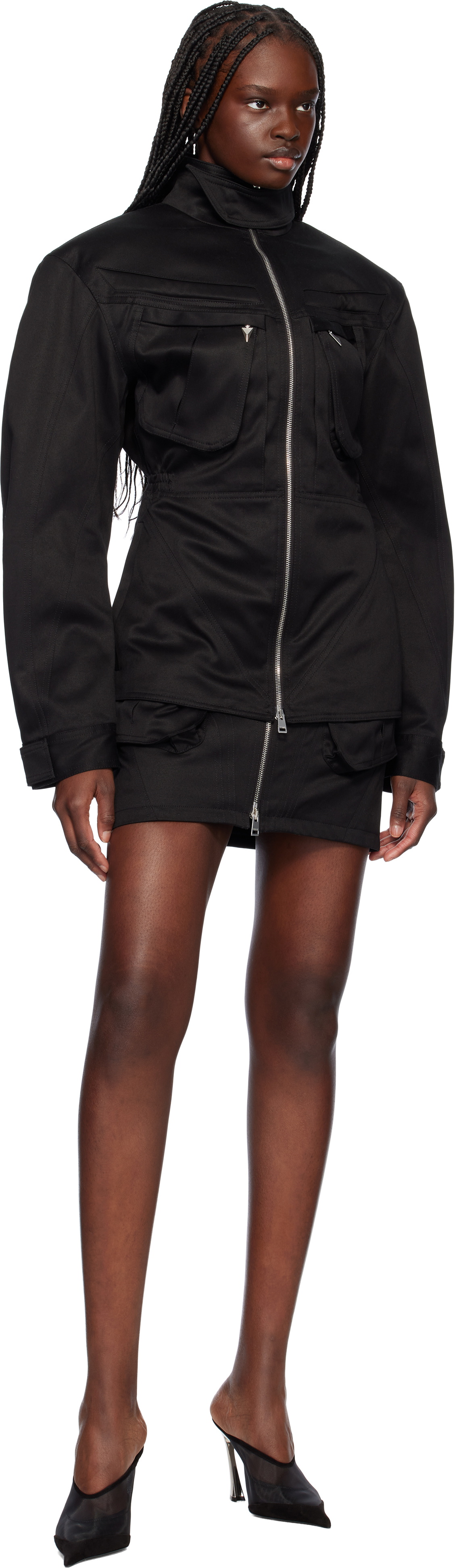 Mugler Black Cargo Jacket Mugler