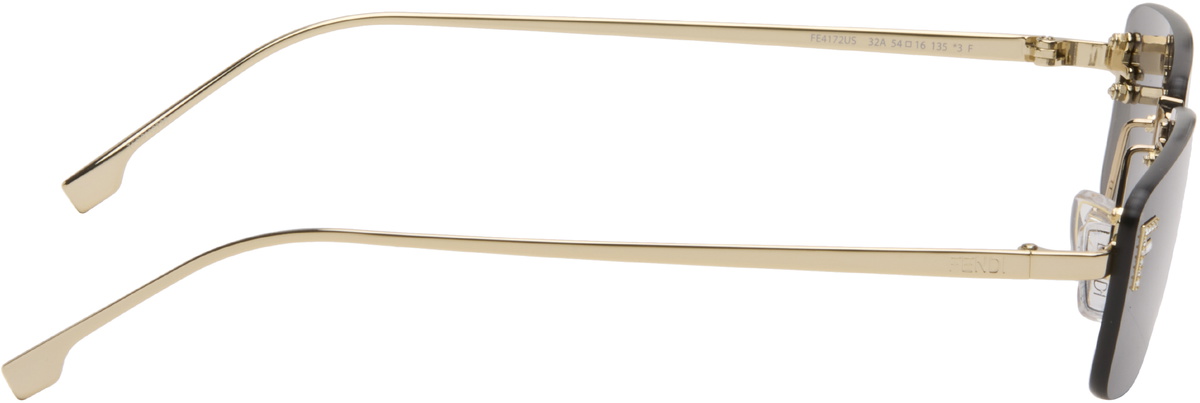 Fendi Gold 'Fendi First' Crystal Sunglasses Fendi