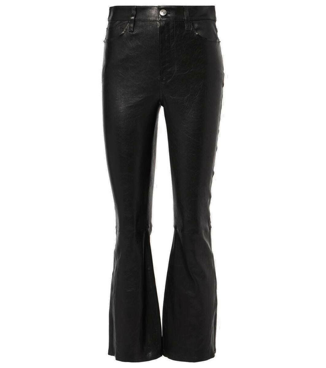 Frame Le Crop Mini Boot leather bootcut pants Frame Denim
