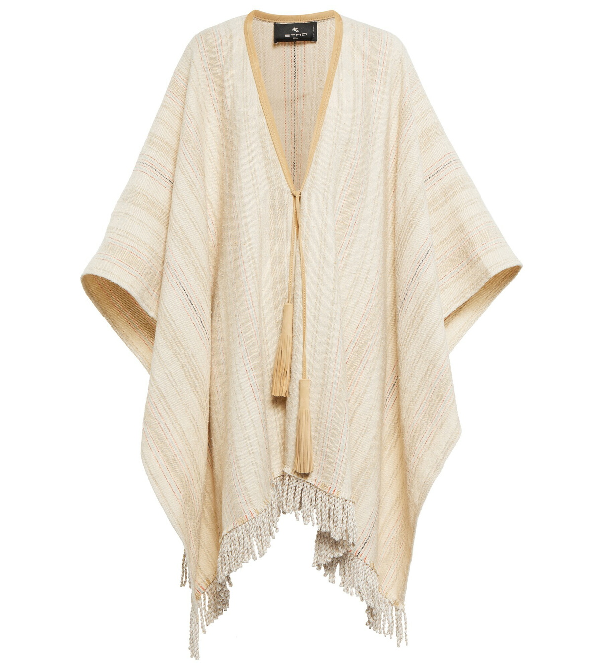 Etro - Striped linen and silk cape Etro