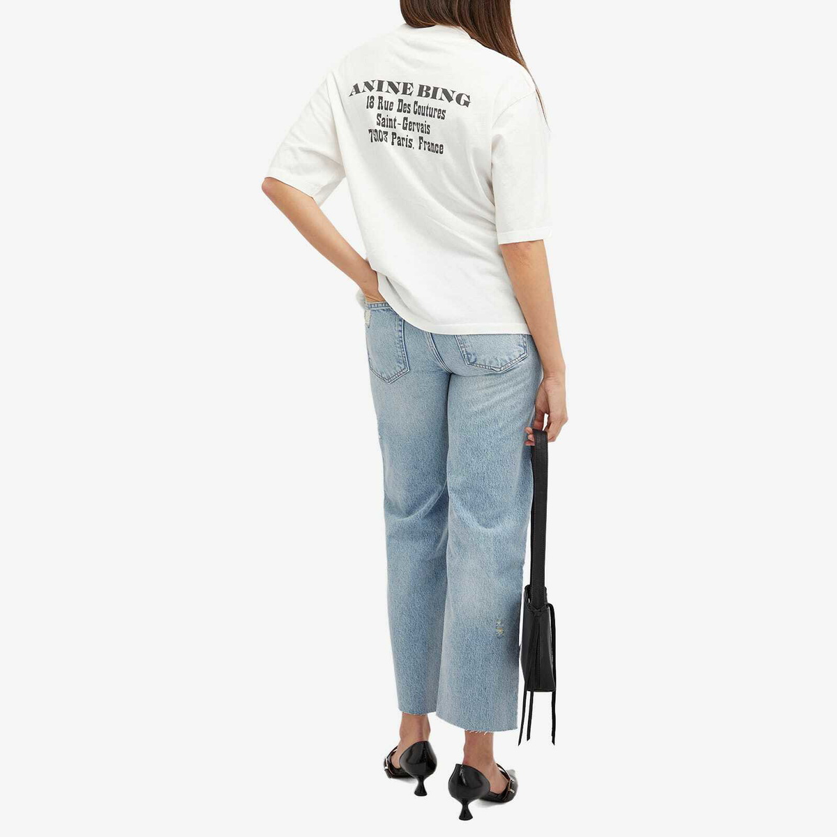 Anine Bing Women's Avi T-Shirt in Ivory ANINE BING