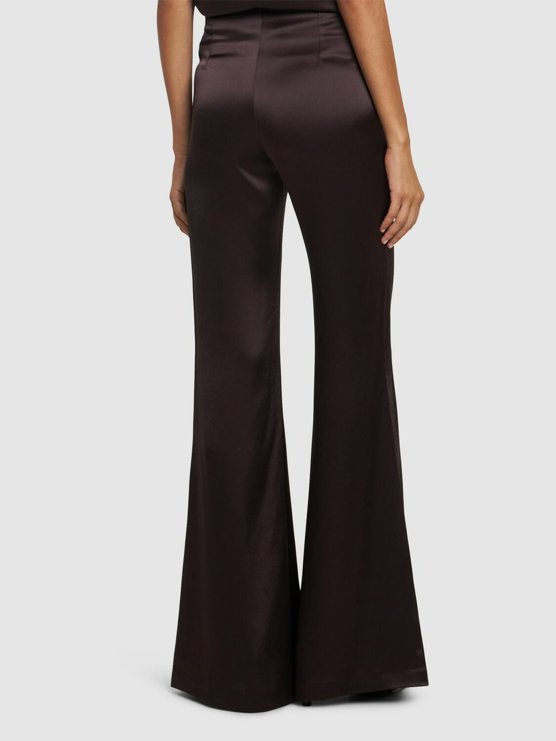 GALVAN Atruvia Flared Satin Pants Galvan
