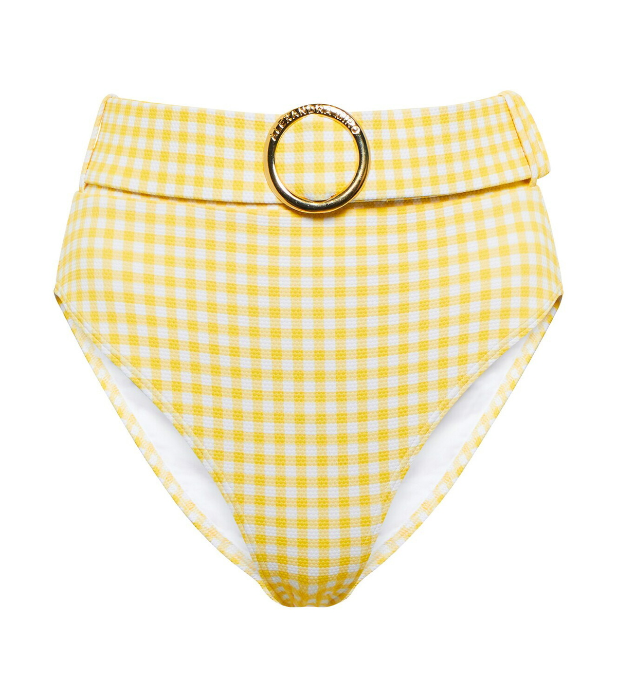 Alexandra Miro Ursula checked high-rise bikini bottoms Alexandra Miro