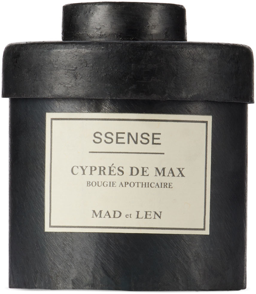 MAD et LEN SSENSE Exclusive Black Small Cyprés de Max Candle